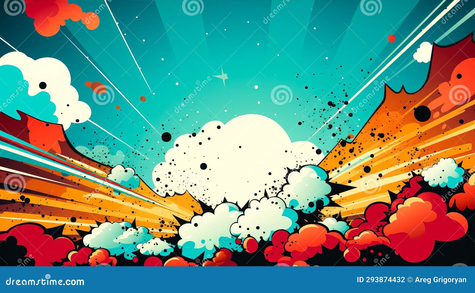Comic Book Colourful Background Stock Illustration - Illustration of ...