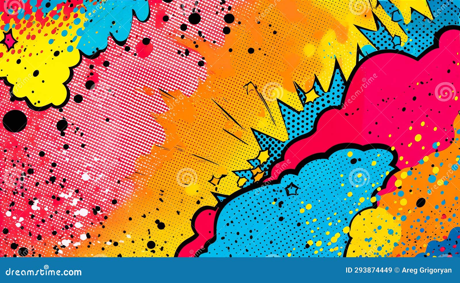 Comic Book Colourful Background Stock Illustration - Illustration of ...