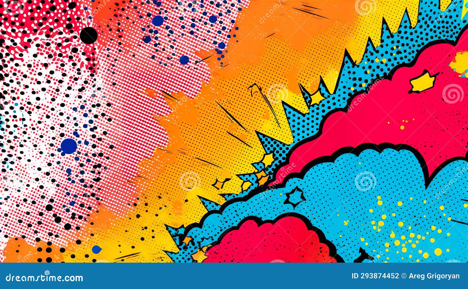 Comic Book Colourful Background Stock Illustration - Illustration of ...