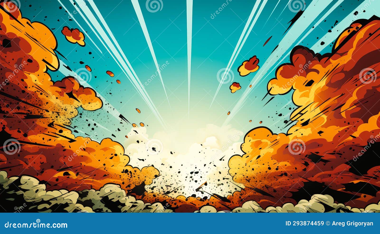 Comic Book Colourful Background Stock Illustration - Illustration of ...