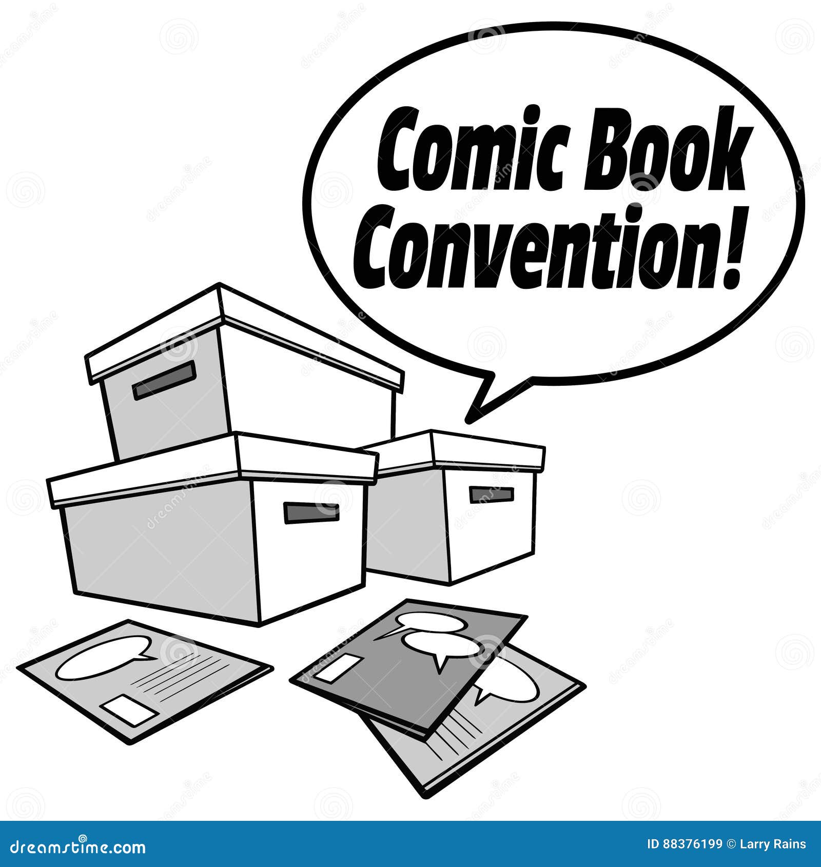 Comic Book Convention stock vector. Illustration of vector - 88376199