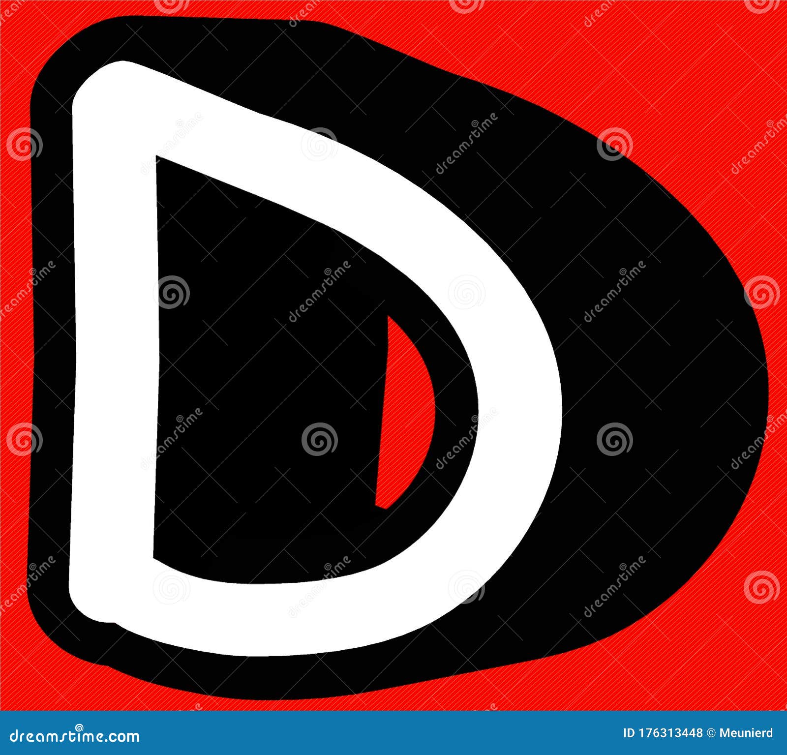Comic book D letter stock illustration. Illustration of icon - 176313448