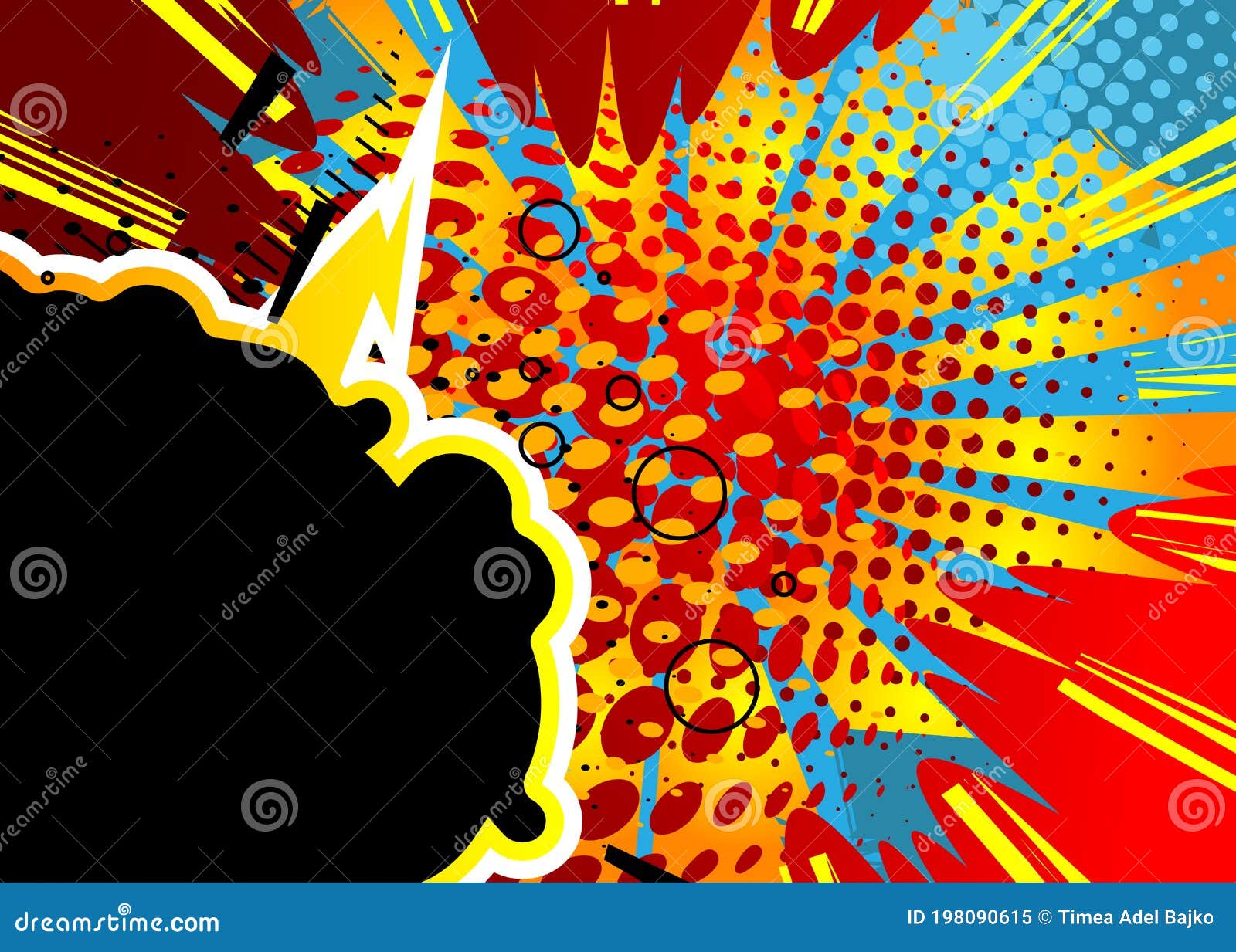 Comic Book Design Colored Background with Blank Space Stock Vector ...