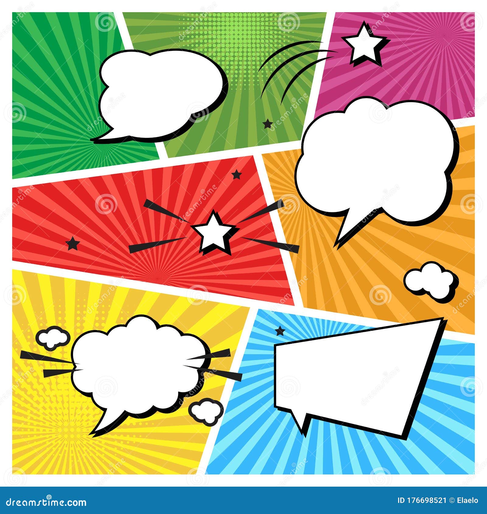 Comic Book Design Element Vector Stock Illustration - Illustration of ...