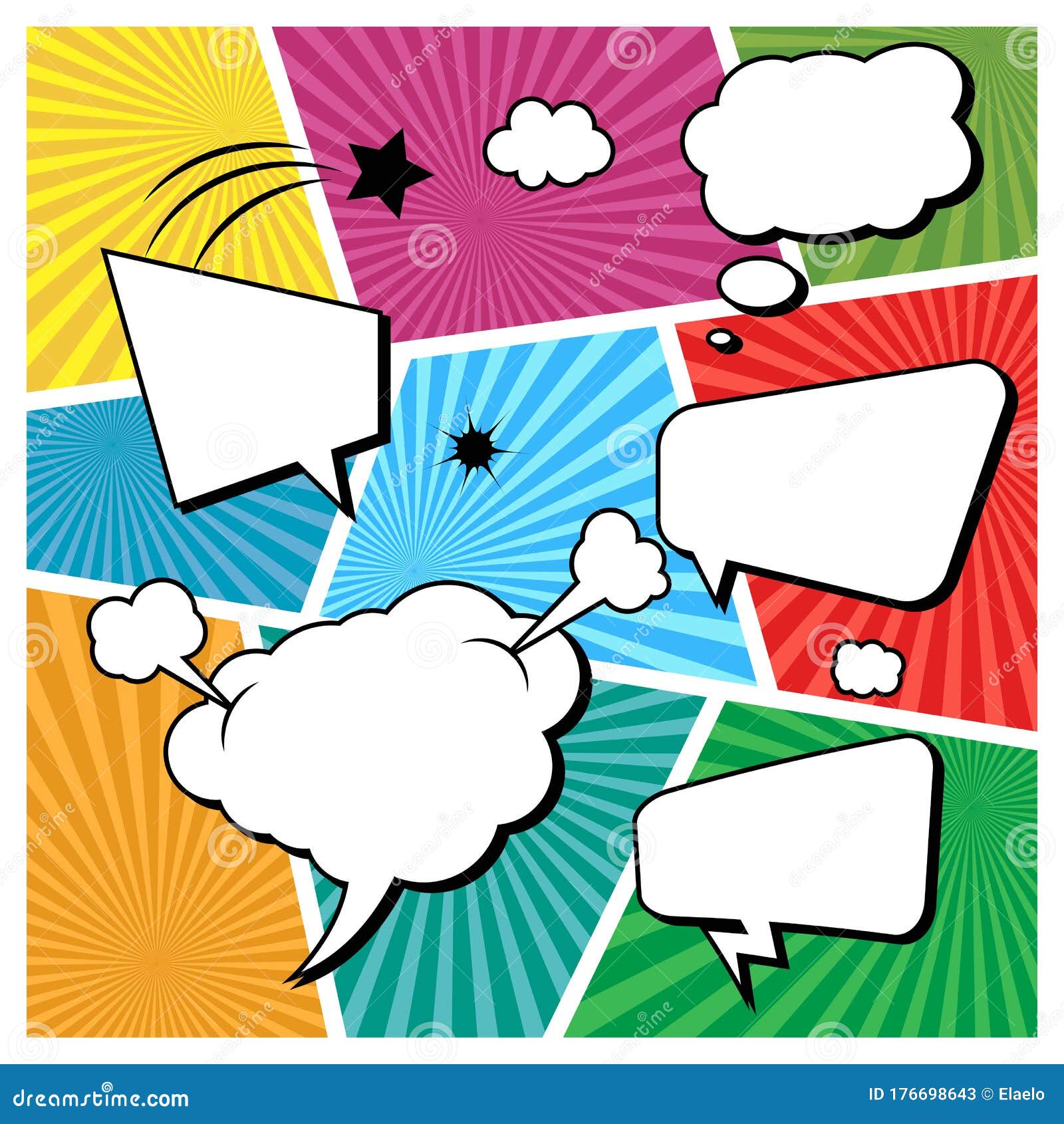 Comic Book Design Element Vector Stock Illustration - Illustration of ...