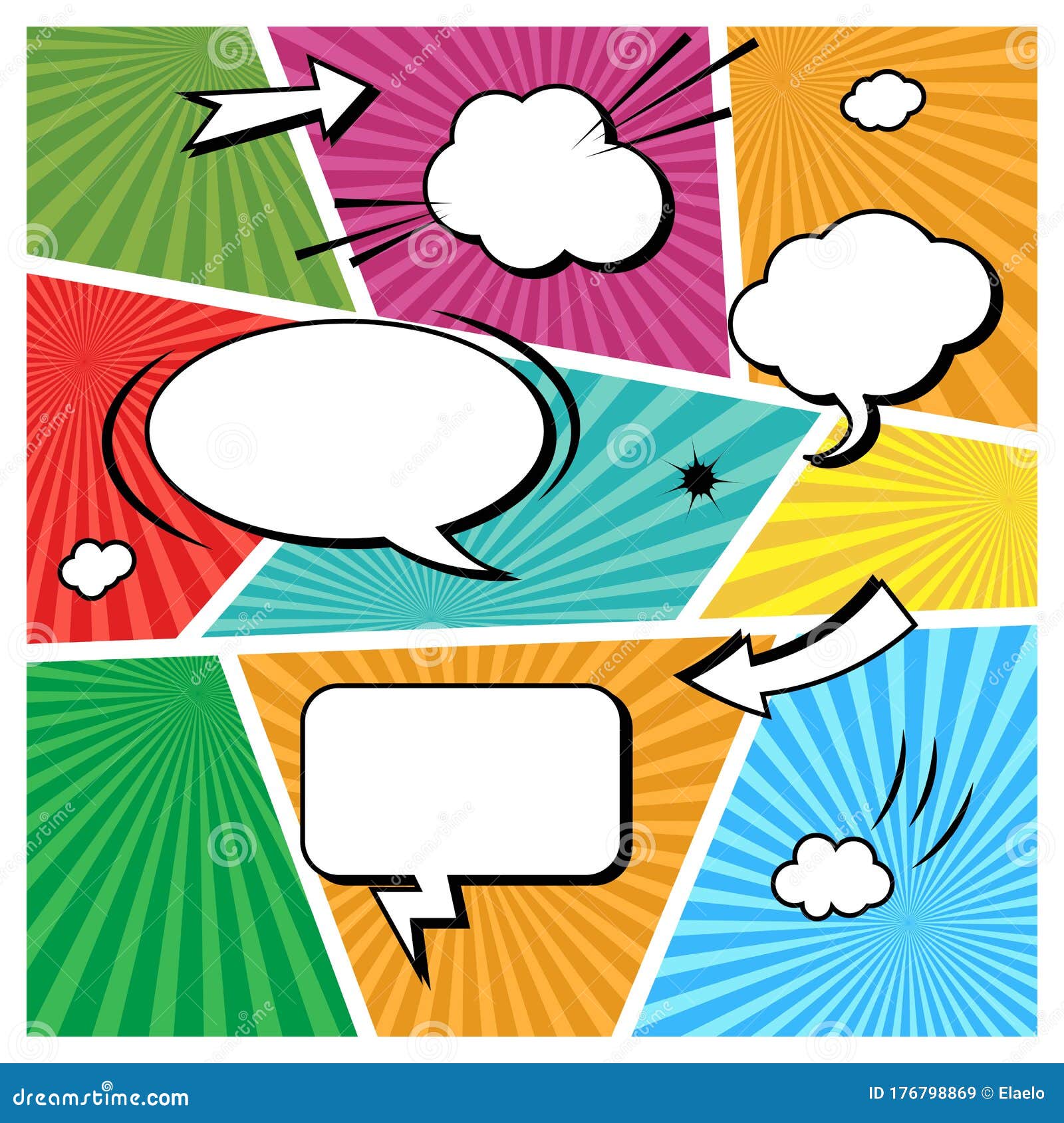 Comic Book Design Element Vector Stock Illustration - Illustration of ...