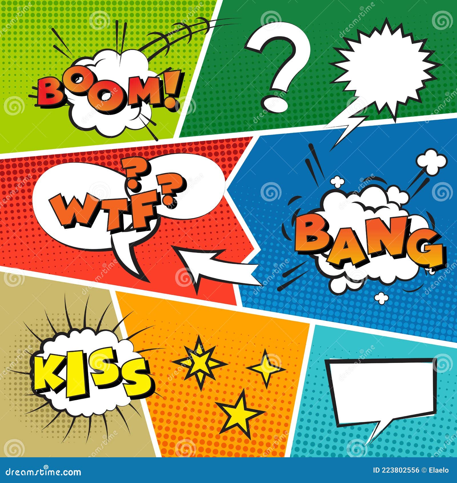 Comic Book Design Element Vector Stock Illustration - Illustration of ...