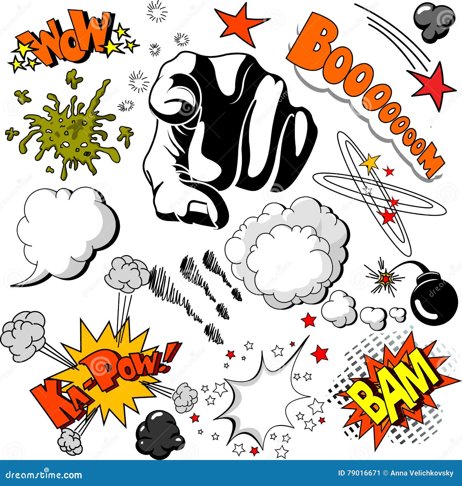 Comic Book design elements stock vector. Illustration of explosion ...