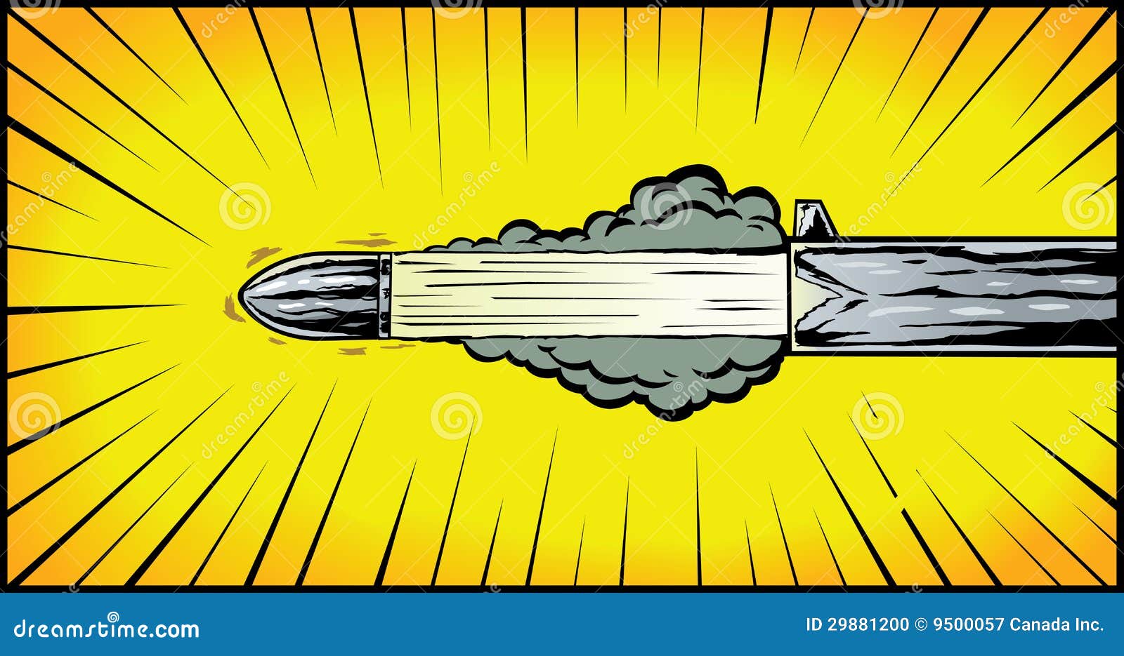 Bullet and Barrel stock vector. Illustration of firing - 29881200