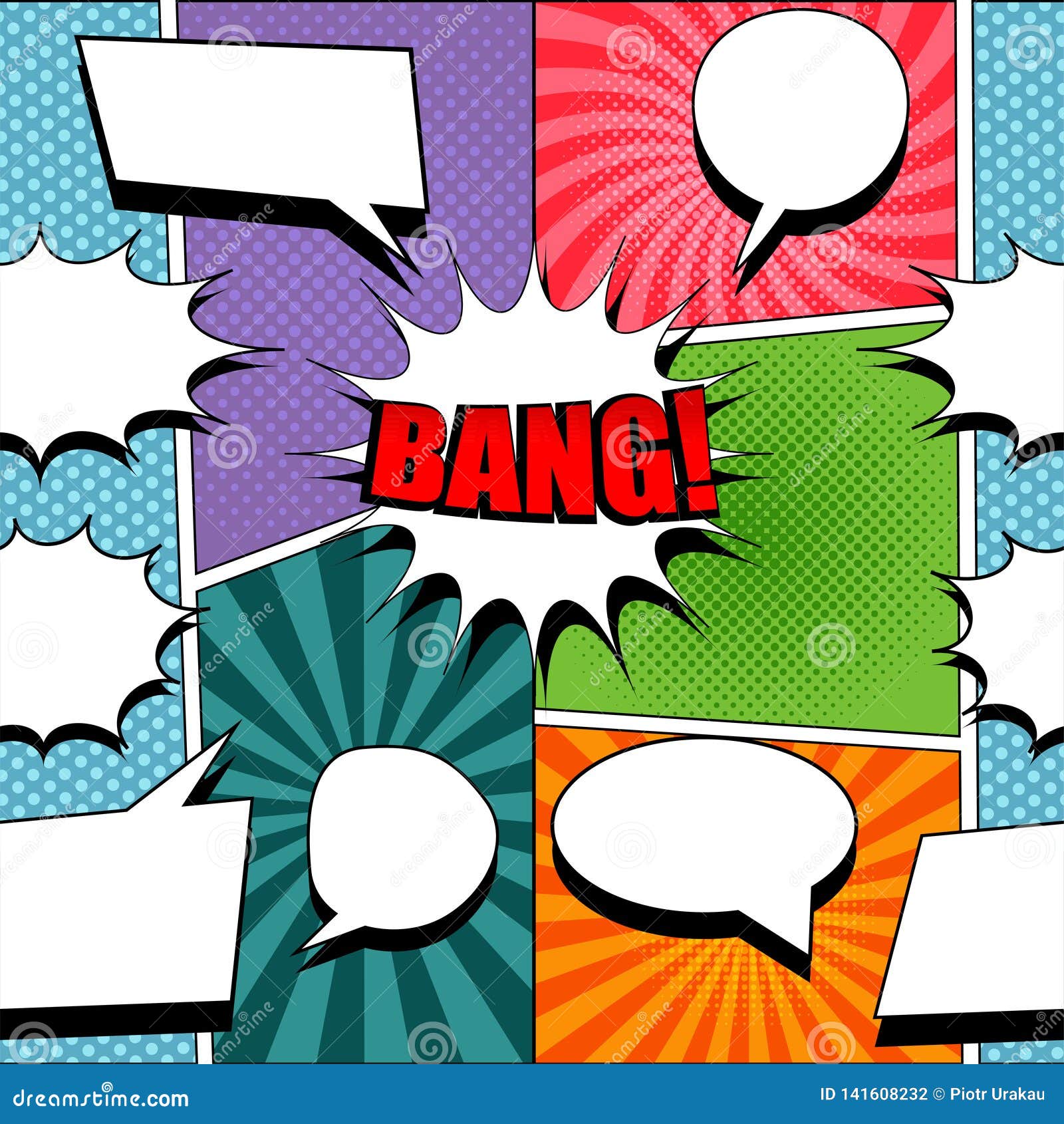 Comic Book Elegant Seamless Pattern Stock Vector - Illustration of ...