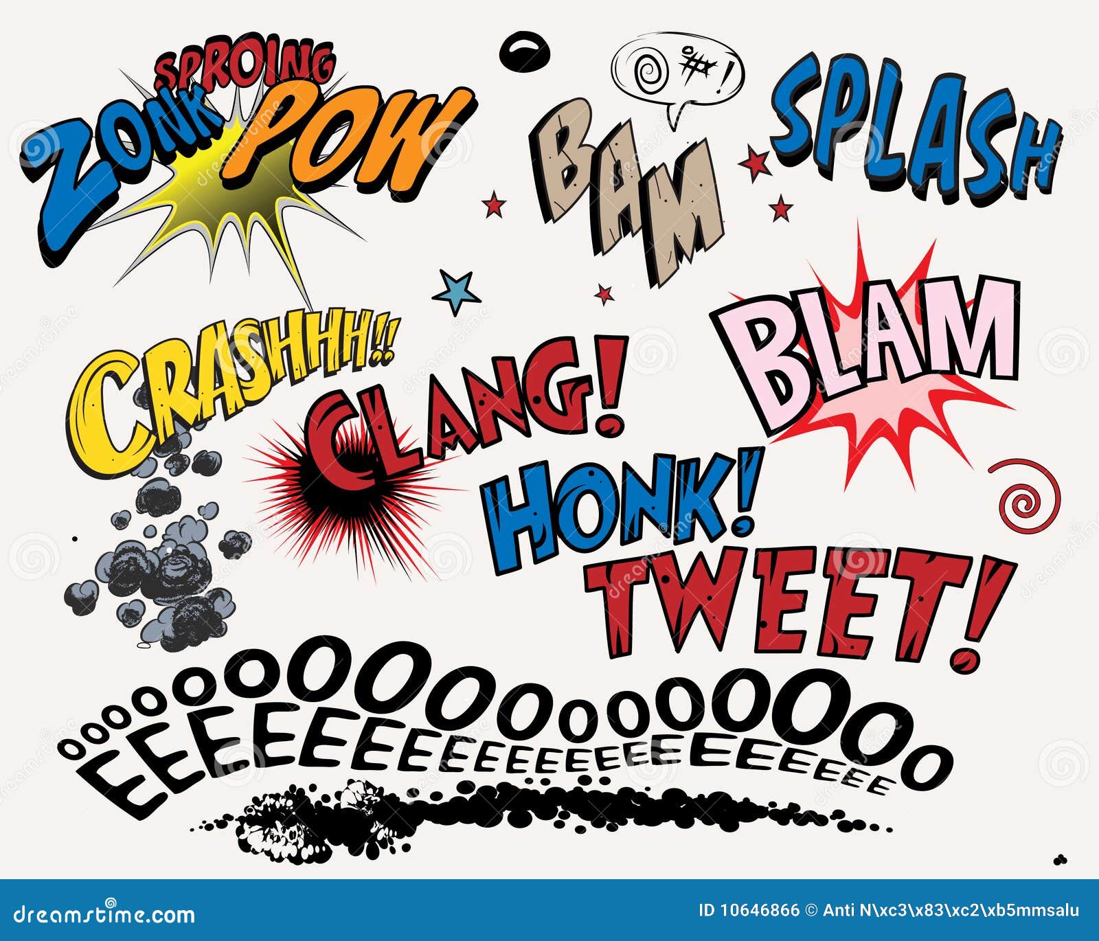 Comic book elements stock vector. Image of fifties, brochure - 10646866