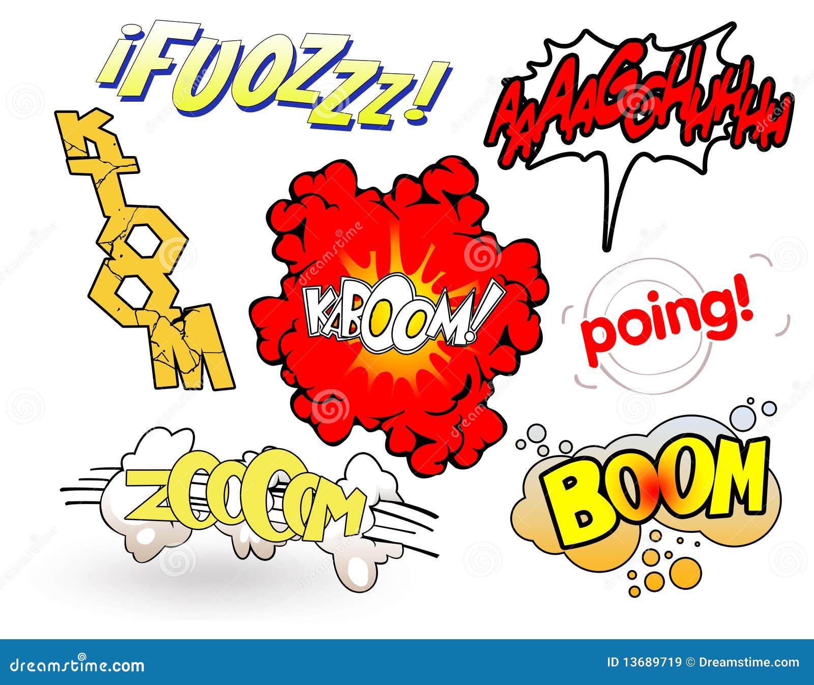 Comic book elements stock vector. Illustration of design - 13689719