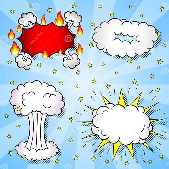 Comic book elements stock vector. Illustration of cloud - 34666800