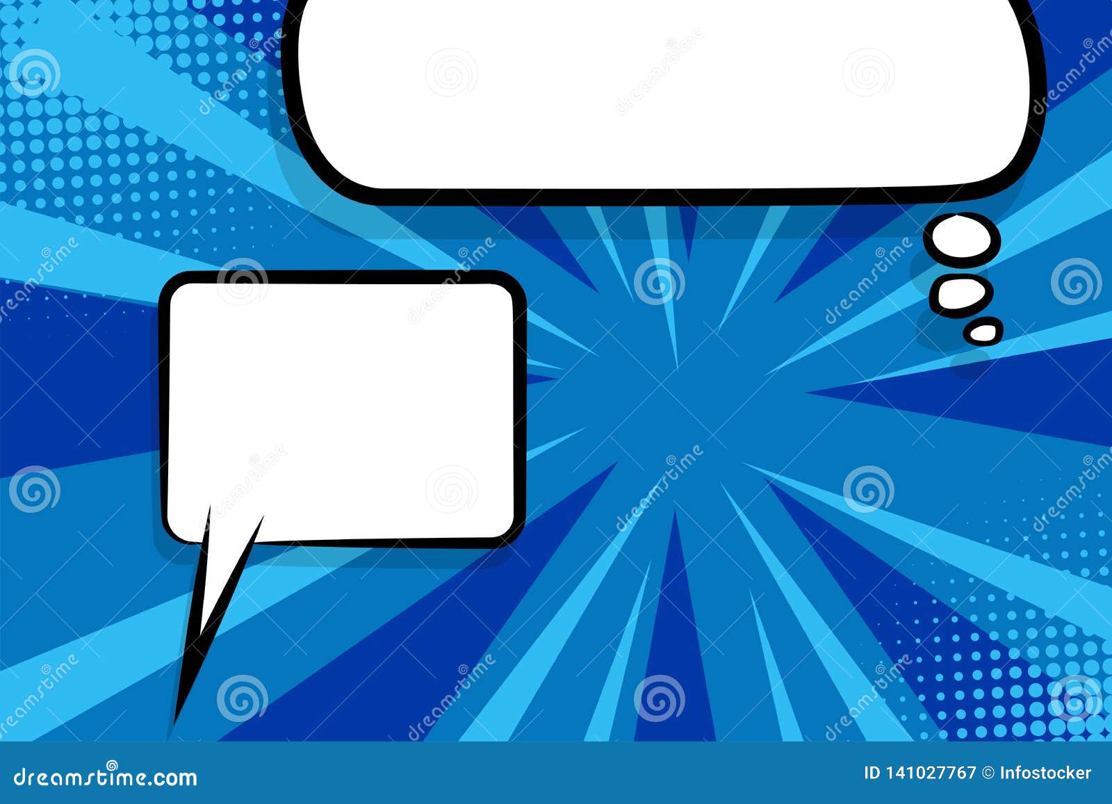 Comic Book Empty Speech Bubble Pop Art Stock Vector - Illustration of ...