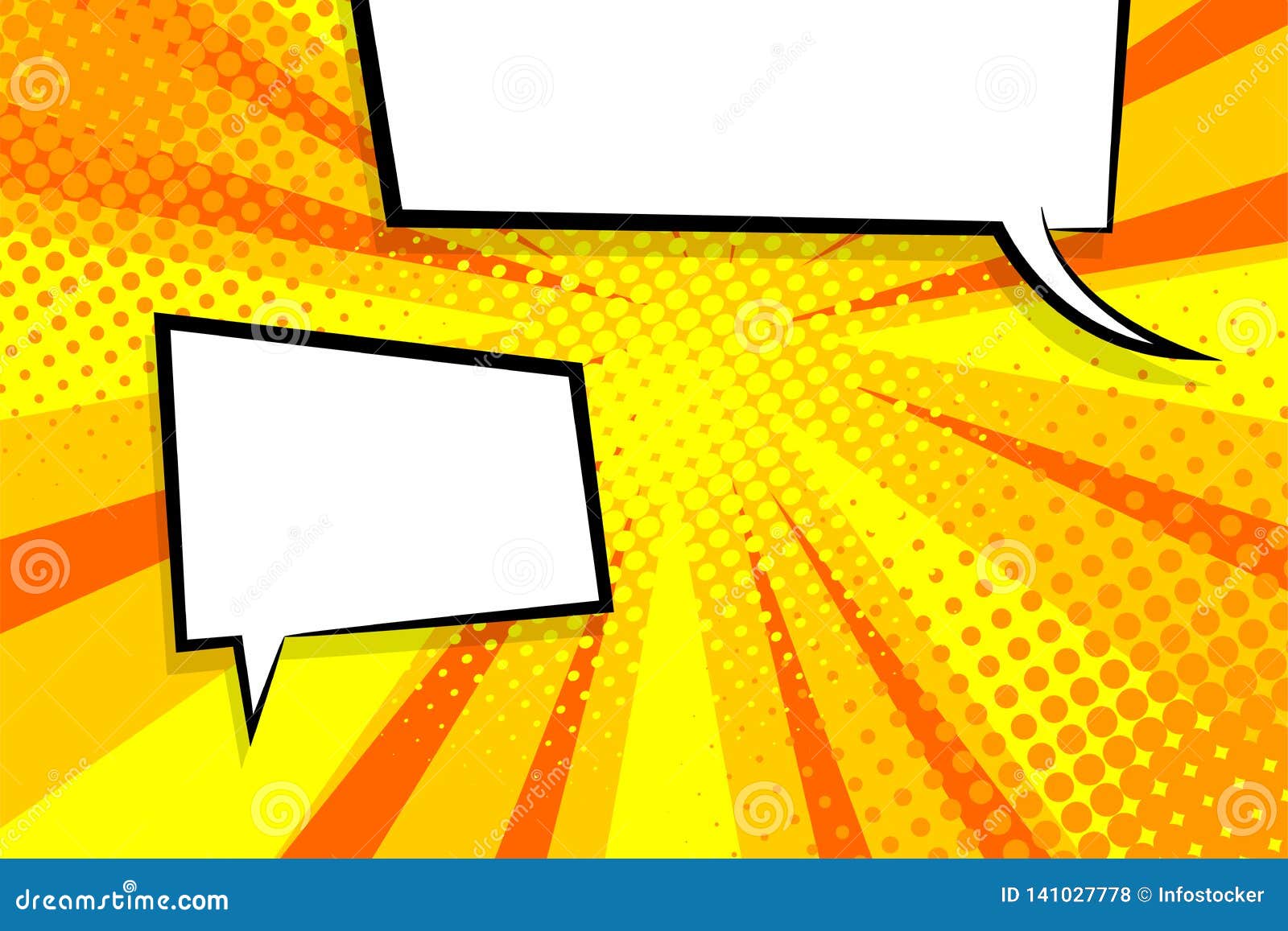 Comic Book Empty Speech Bubble Pop Art Stock Vector - Illustration of ...