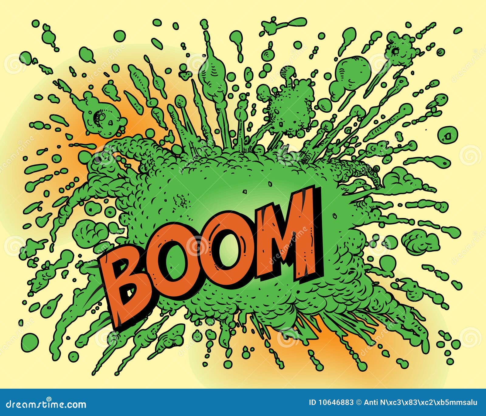 Comic book explosion stock vector. Illustration of fifties - 10646883