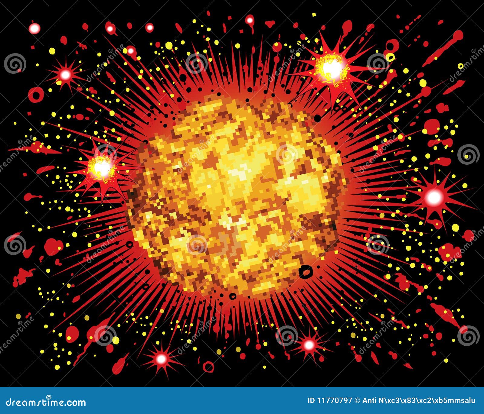 Comic book explosion stock vector. Illustration of grunge - 11770797