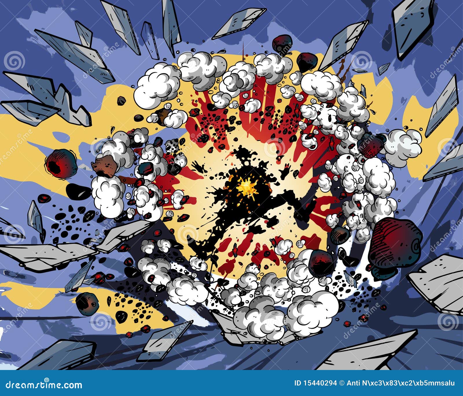 Comic book explosion stock vector. Illustration of outdoors - 15440294