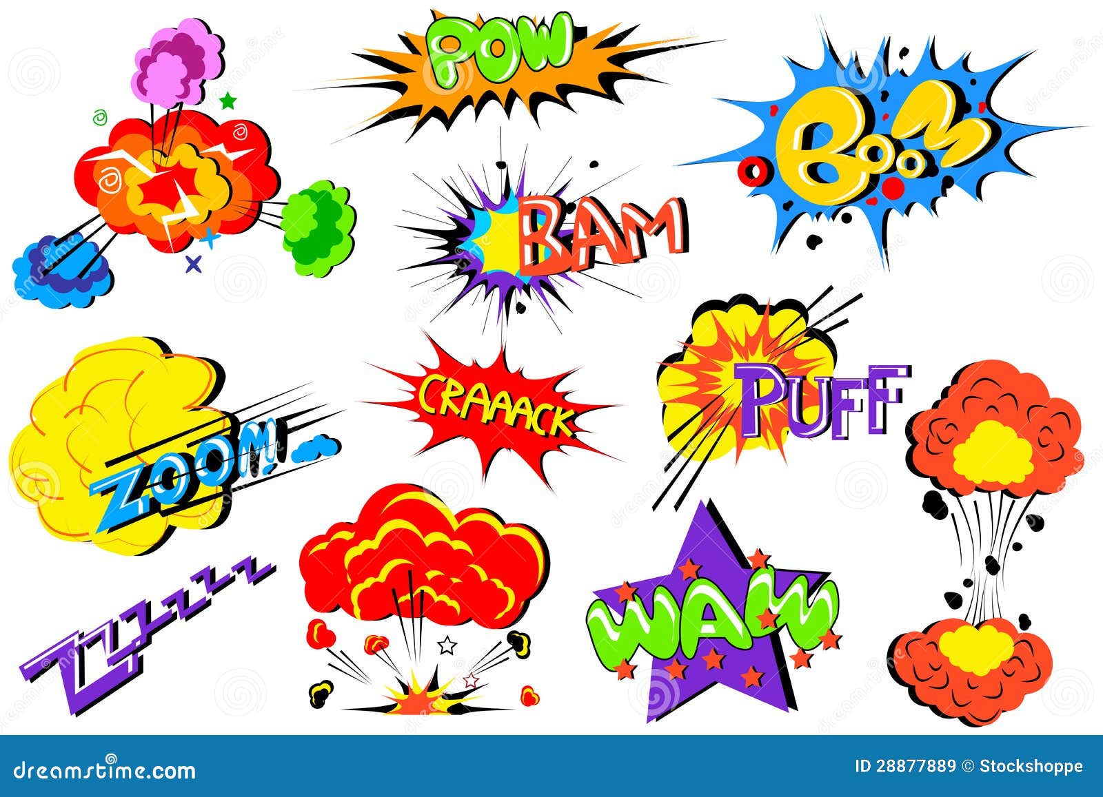 Comic Book Explosion stock vector. Illustration of illustrated - 28877889