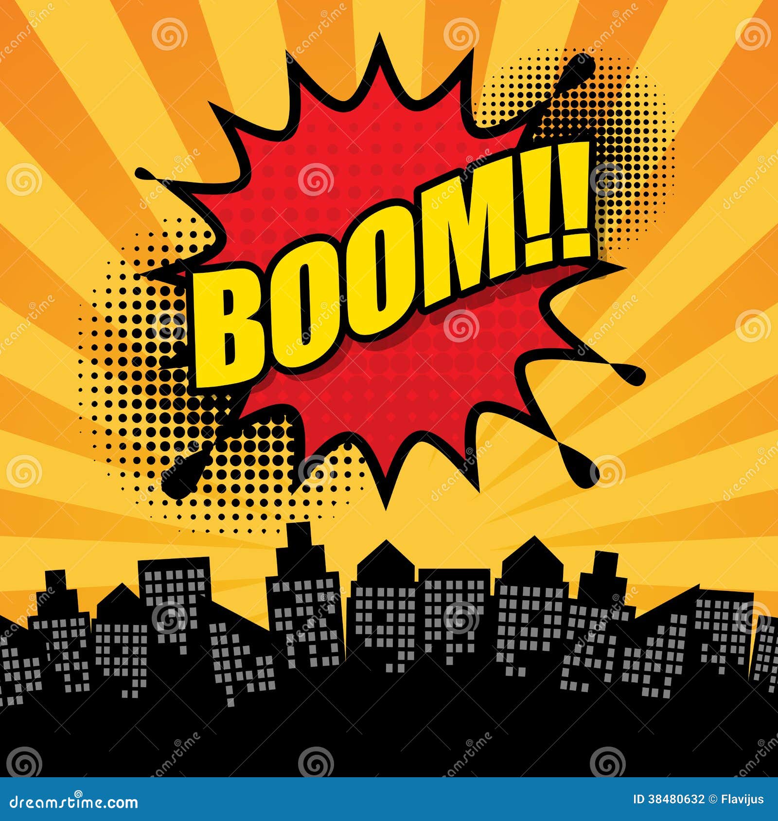 Comic Book Explosion Abstract Stock Vector - Illustration of clouds ...