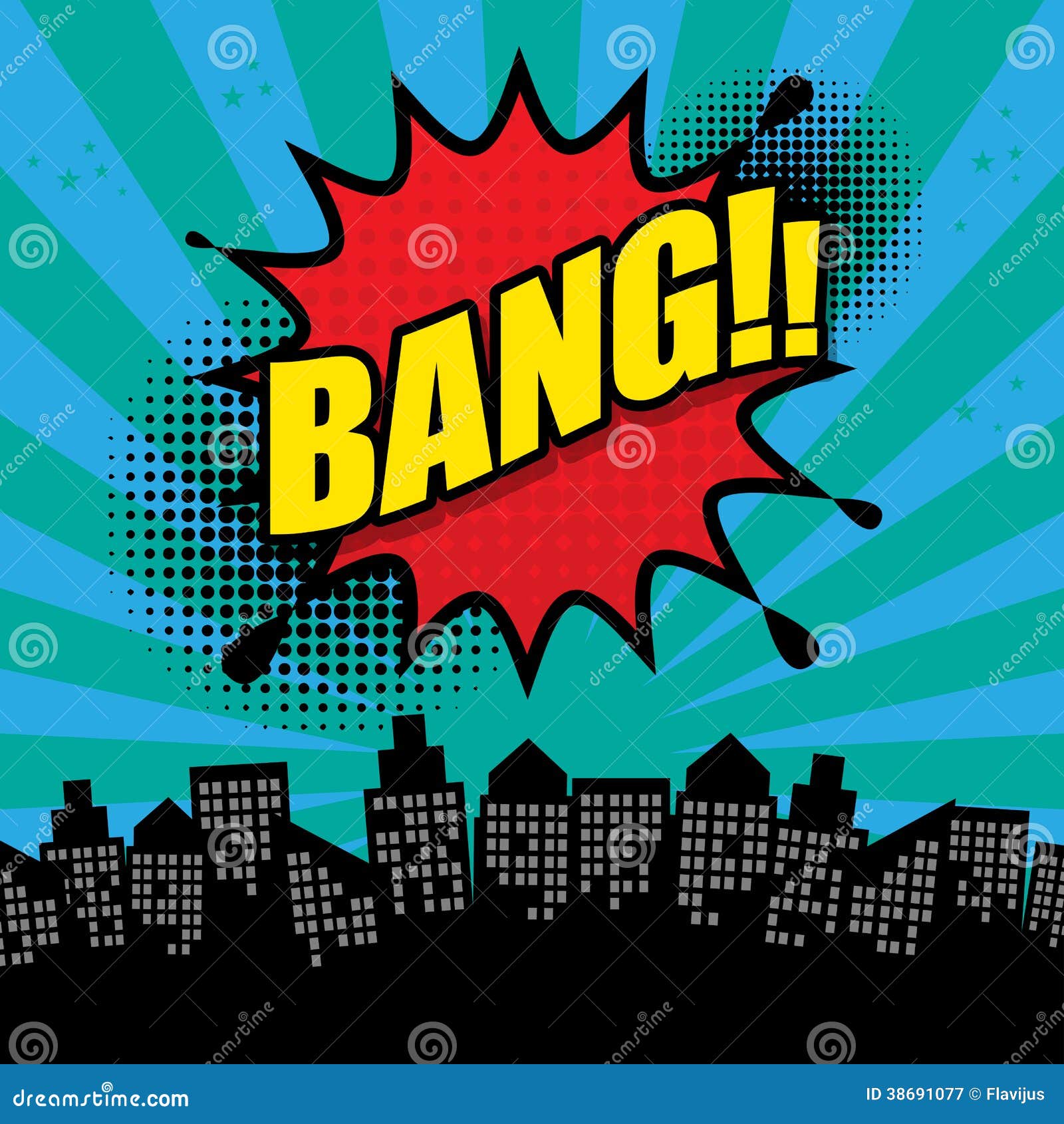 Comic book explosion stock vector. Illustration of exclusive - 38691077