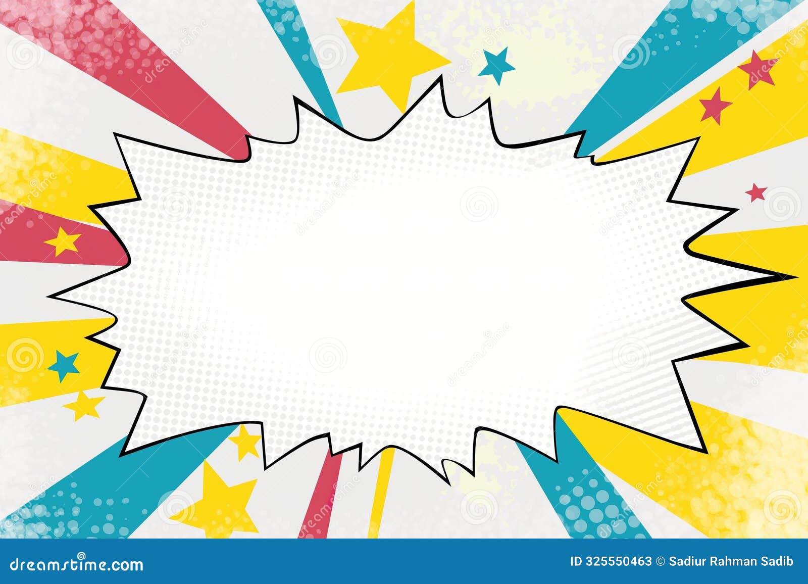 Comic Book Explosion Background. Stock Illustration - Illustration of ...