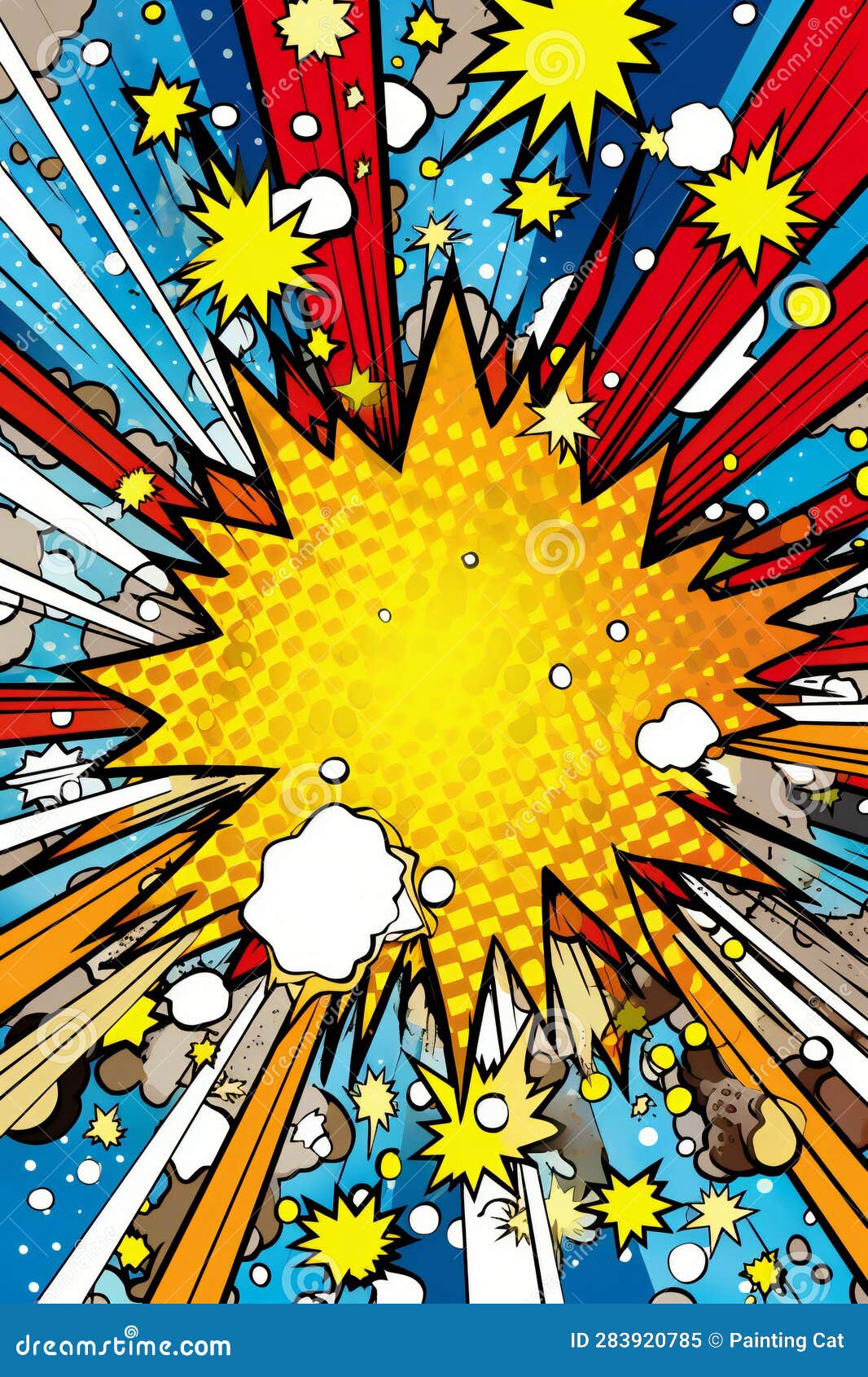 Comic Book Explosion Background, Illustration, Comics Book Background ...