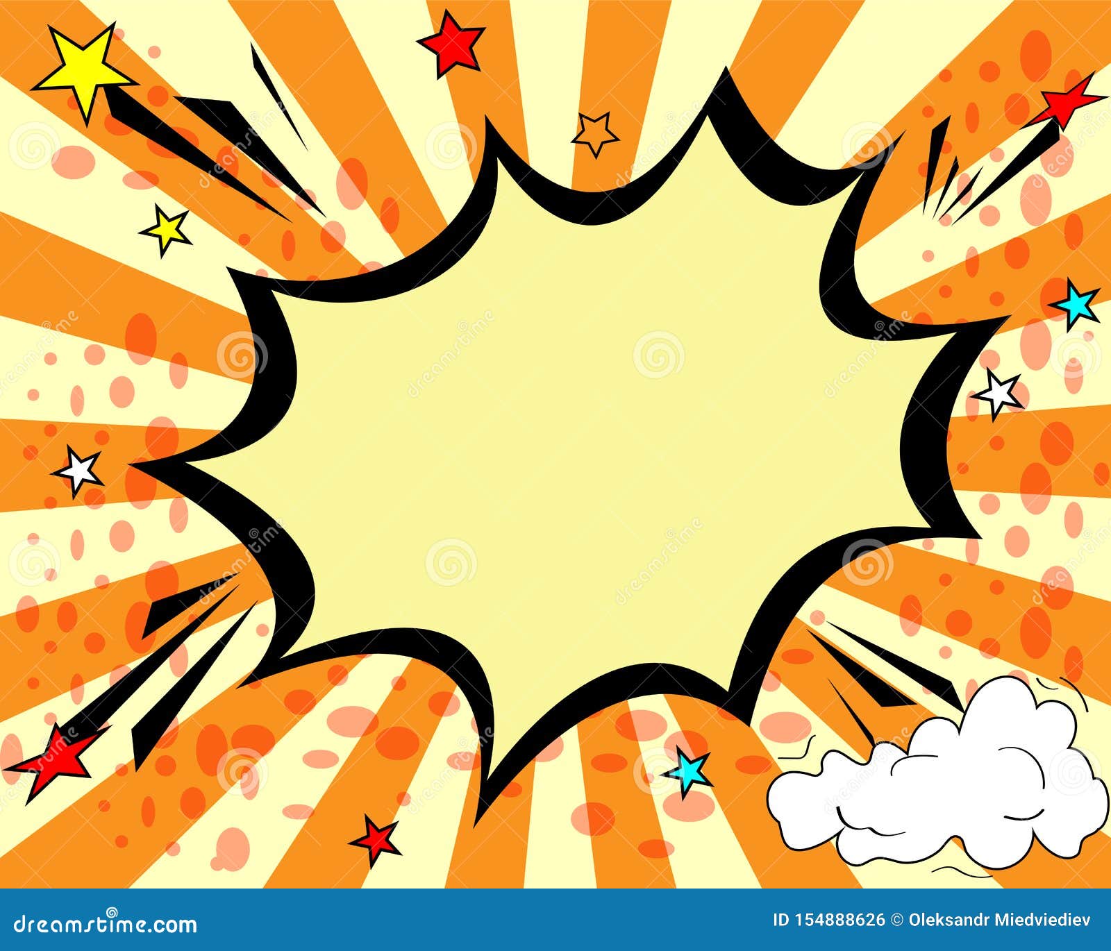 Comic Book Explosion Background Image. Vector Illustration Stock Vector ...
