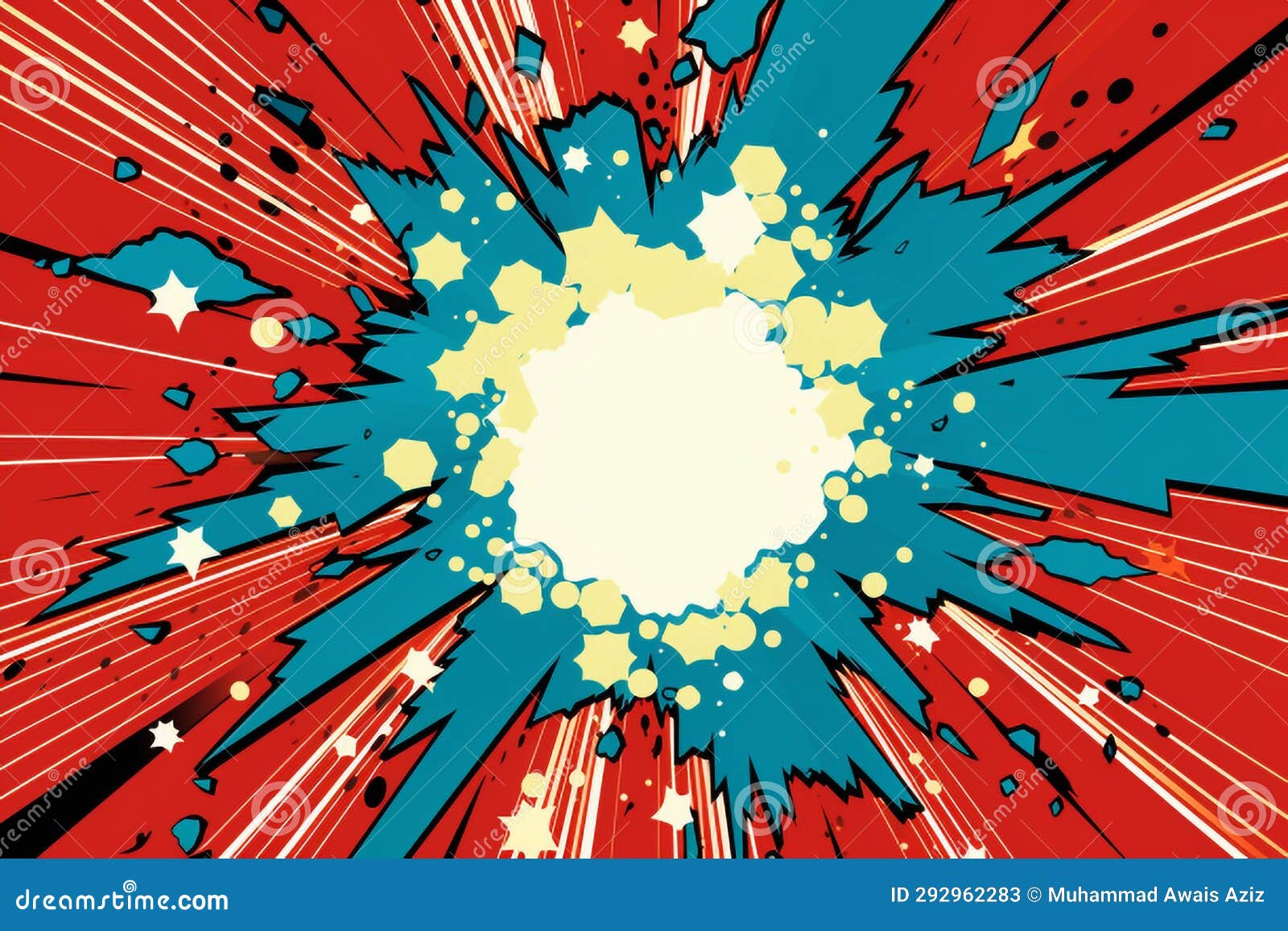 Comic Book Explosion Background. Pop Art Style. Vector Illustration ...
