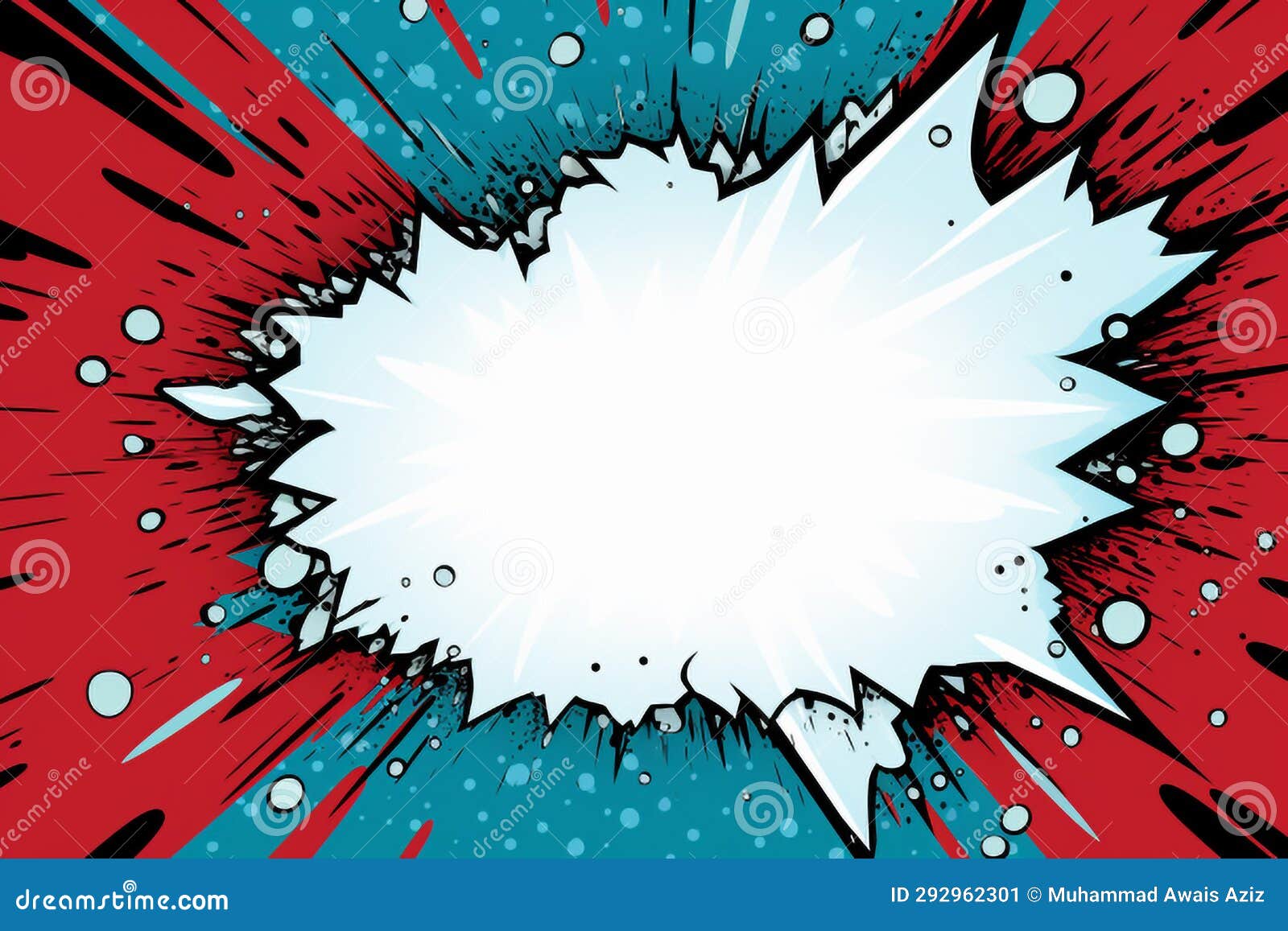 Comic Book Explosion Background. Pop Art Style. Vector Illustration ...