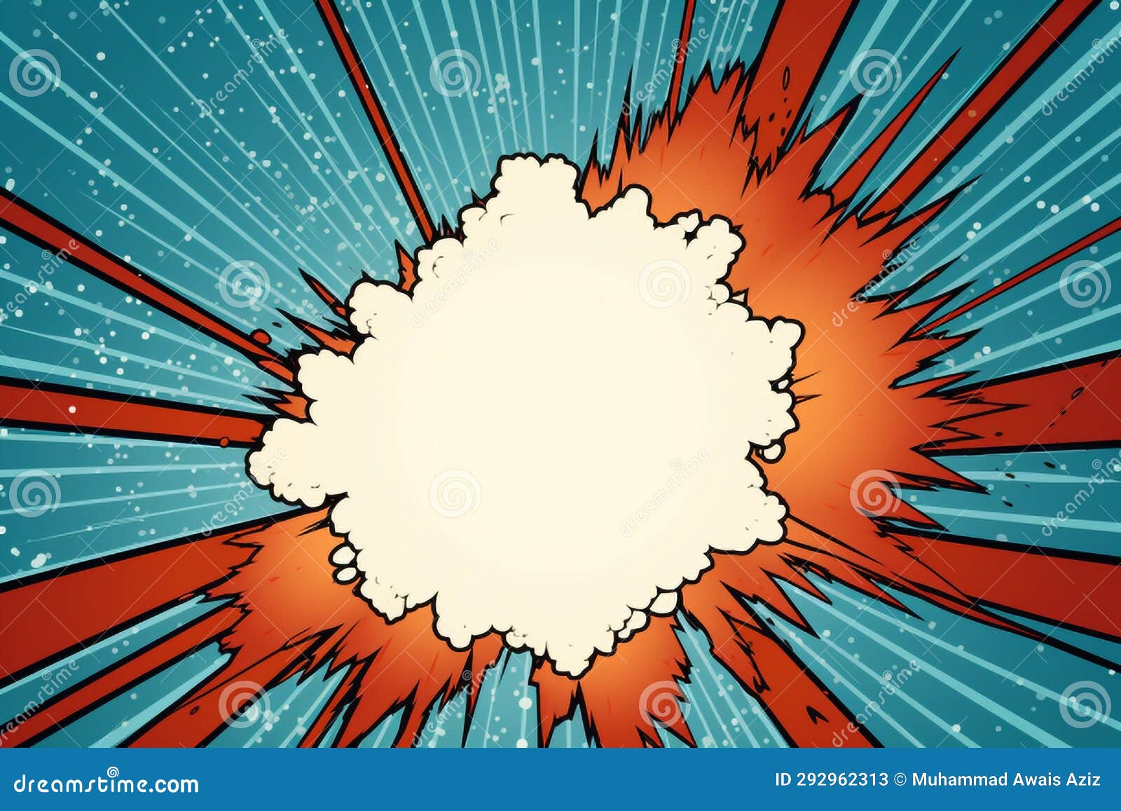 Comic Book Explosion Background. Pop Art Style. Vector Illustration ...