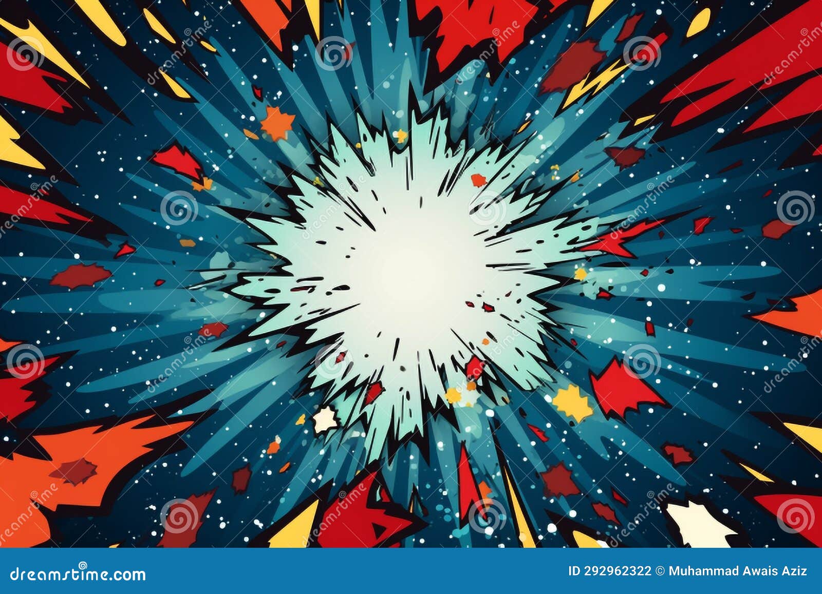 Comic Book Explosion Background. Pop Art Style. Vector Illustration ...