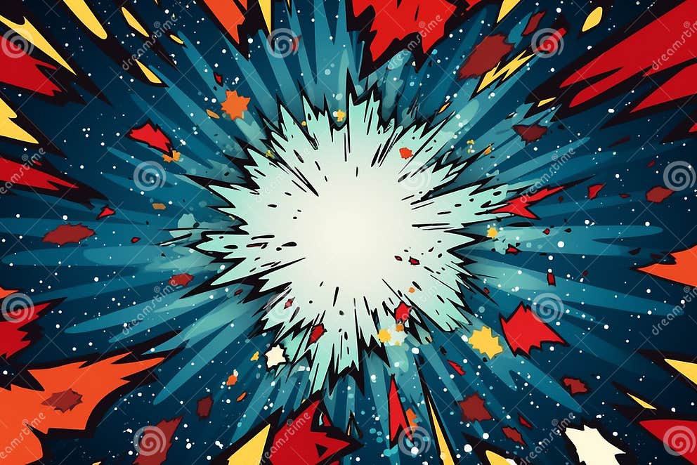 Comic Book Explosion Background. Pop Art Style. Vector Illustration ...