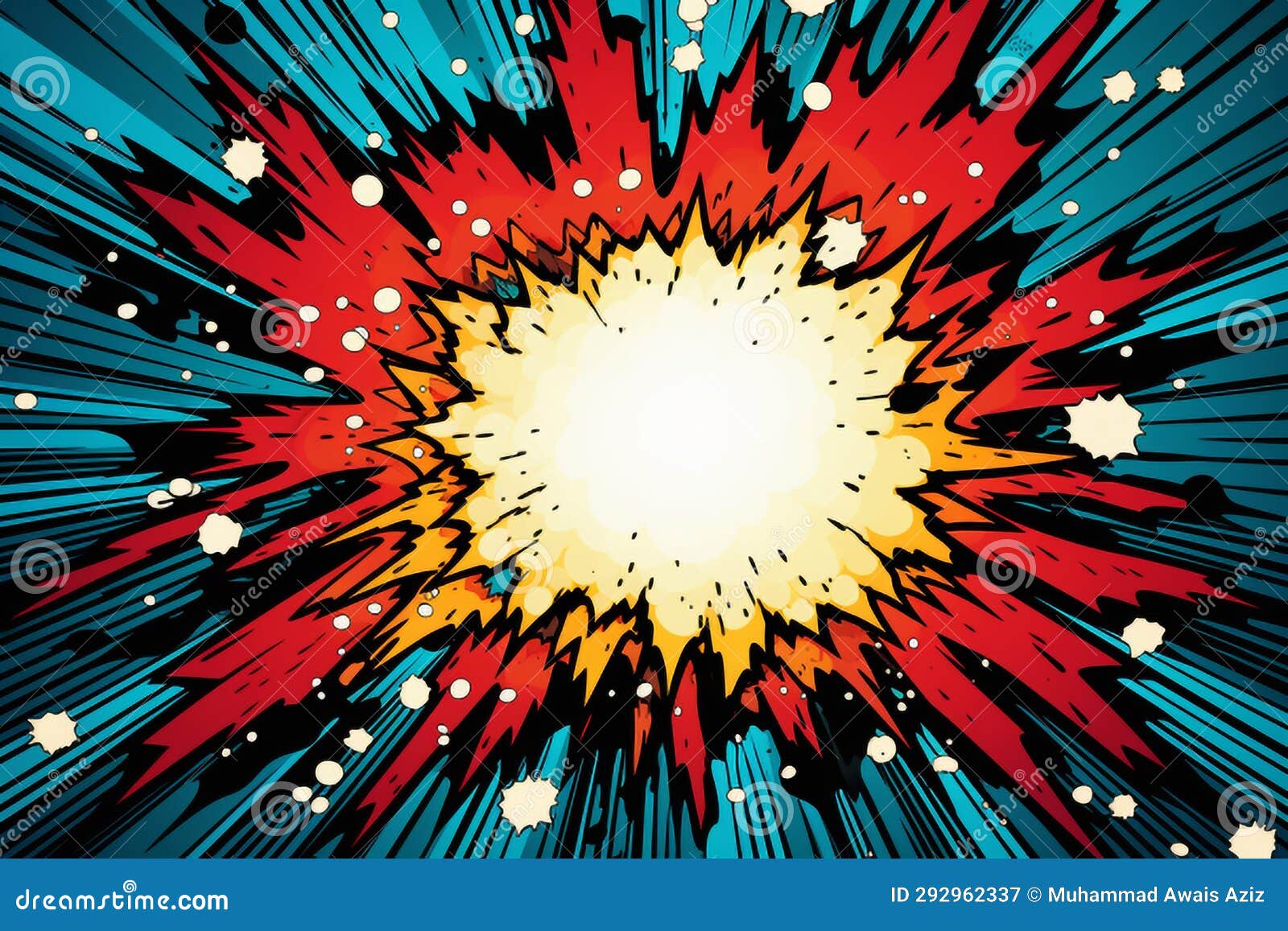Comic Book Explosion Background. Pop Art Style. Vector Illustration ...