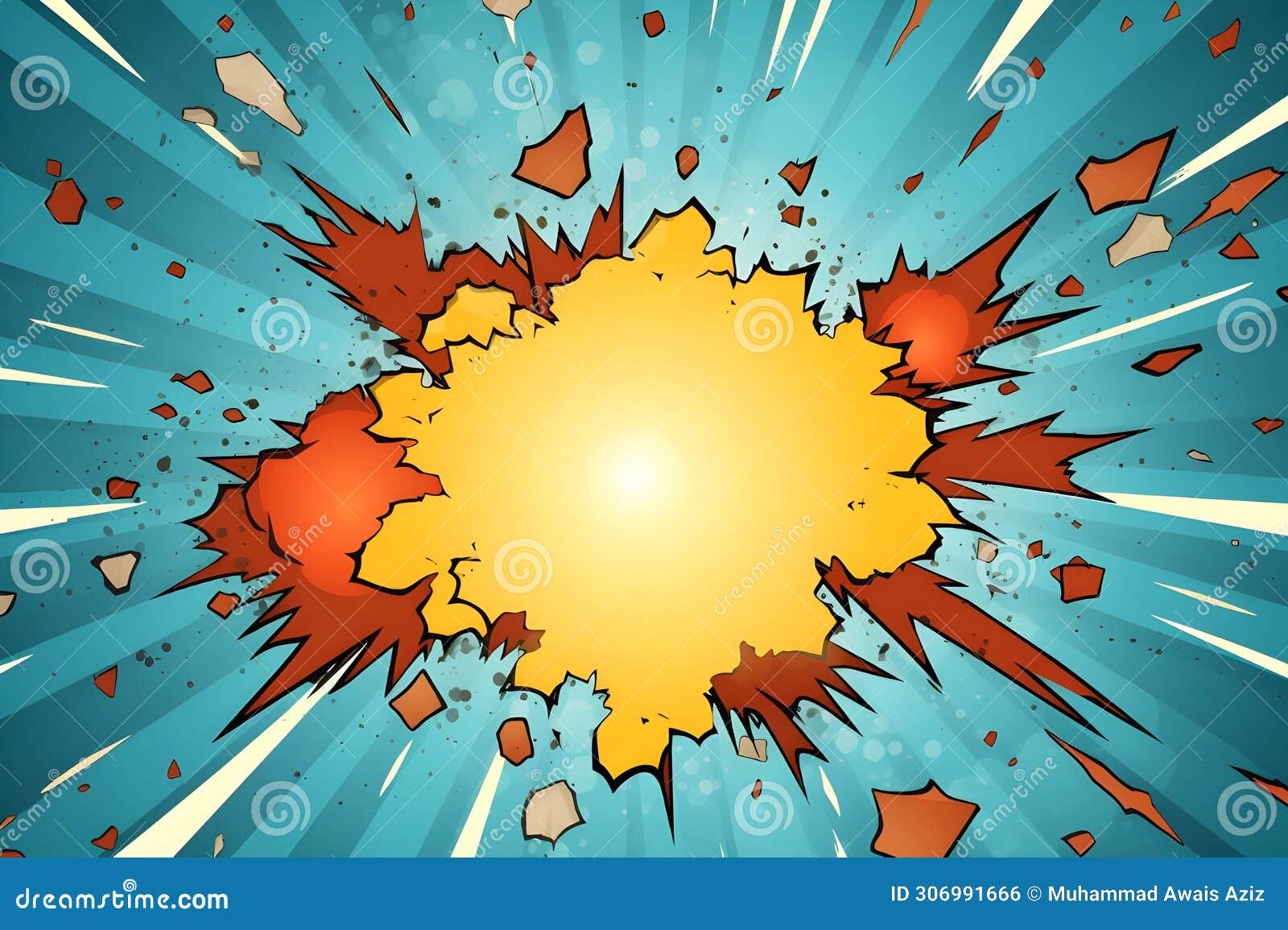 Comic Book Explosion Background with Space for Text - Ai Generated ...