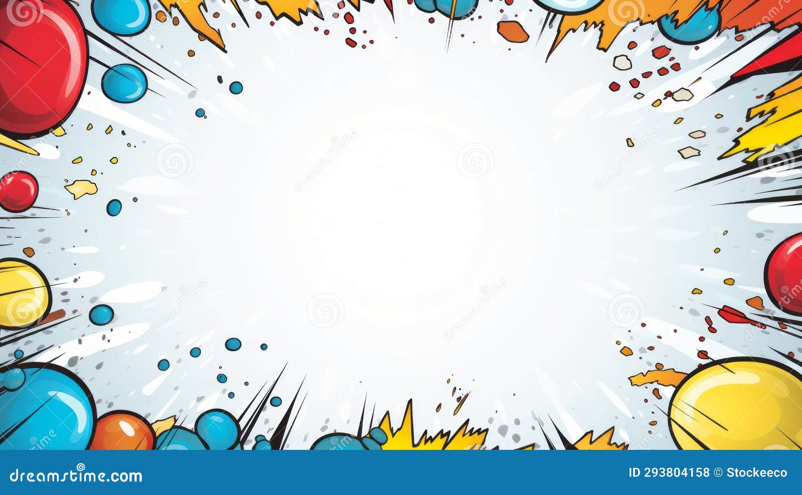 Comic Book Explosion Background with Text Space Vector Stock ...
