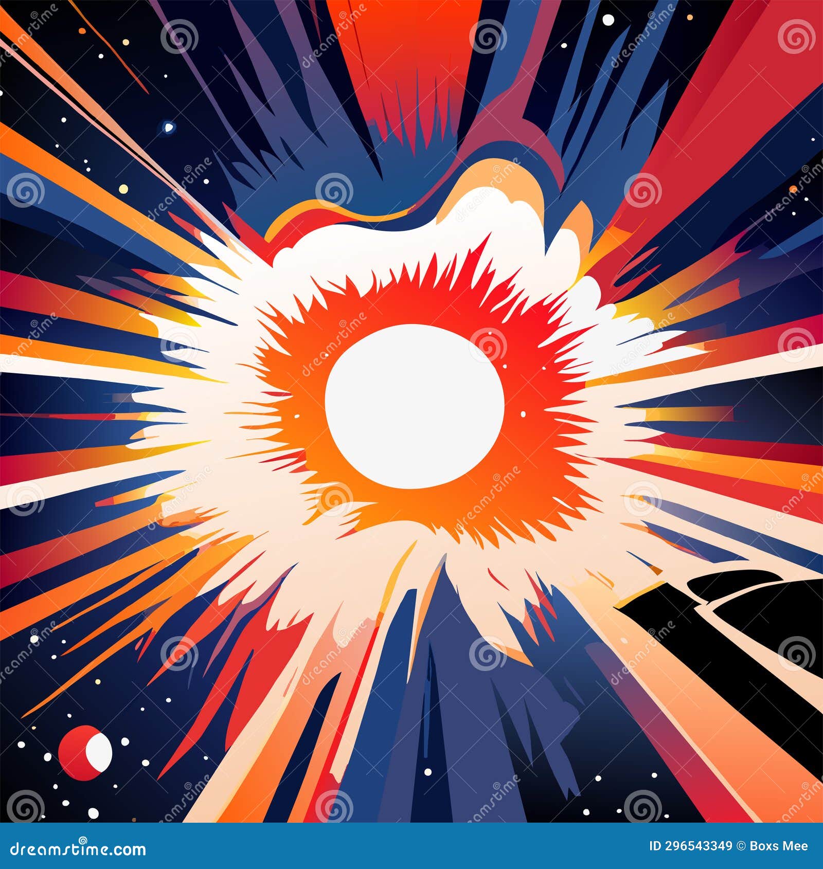 Comic Book Explosion Background. Vector Illustration for Your Graphic ...