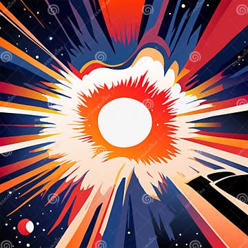 Comic Book Explosion Background. Vector Illustration for Your Graphic ...