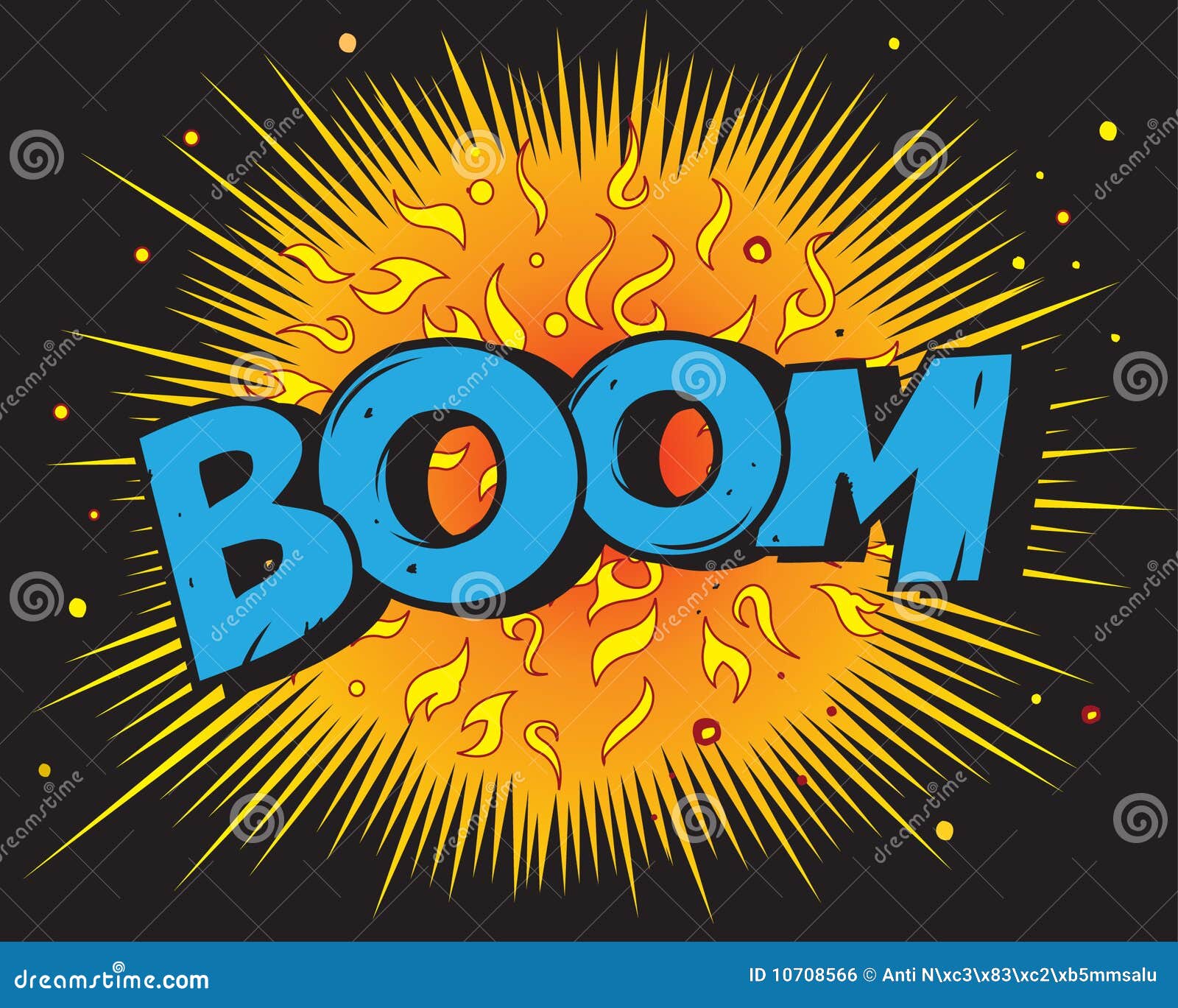 Pop Art Explosion Boom Cloud Comic Book Background Vector Illustration ...