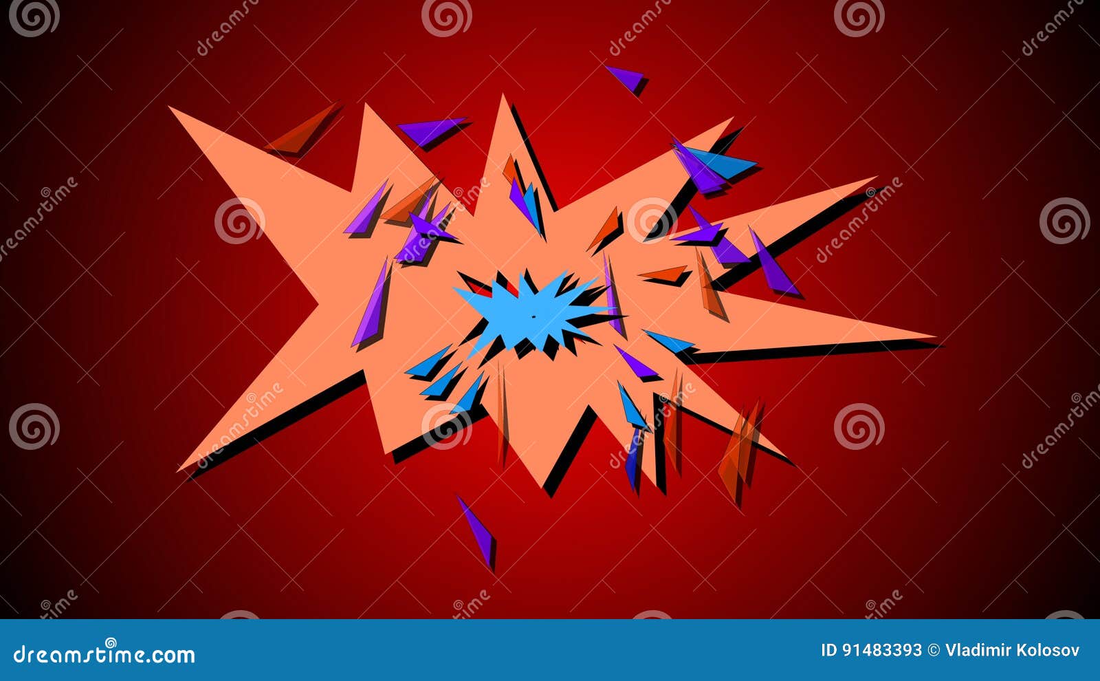 Comic book explosion stock illustration. Illustration of explosion ...