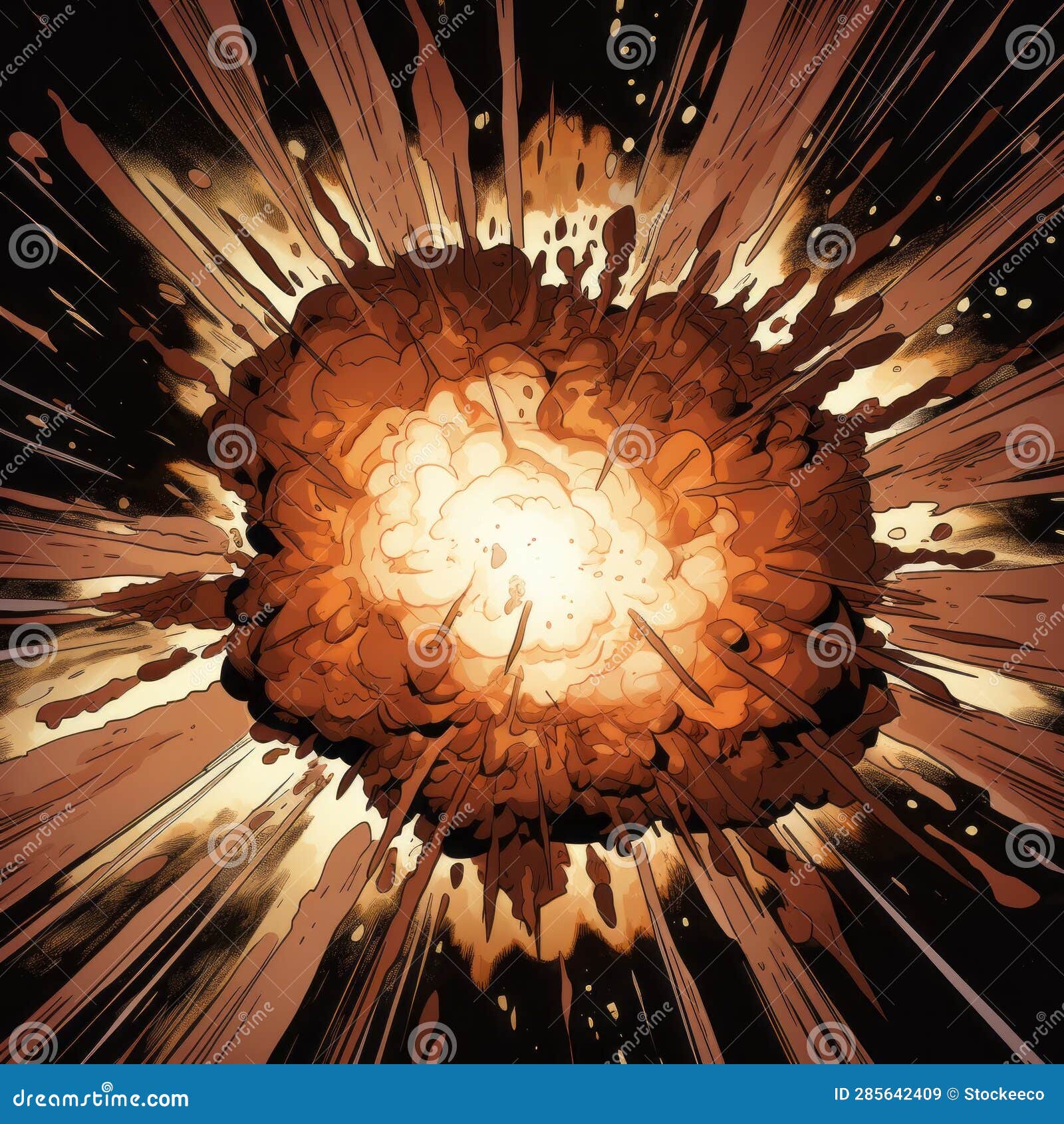 Retro Comic Book Style Supernova Explosion Illustration Stock ...