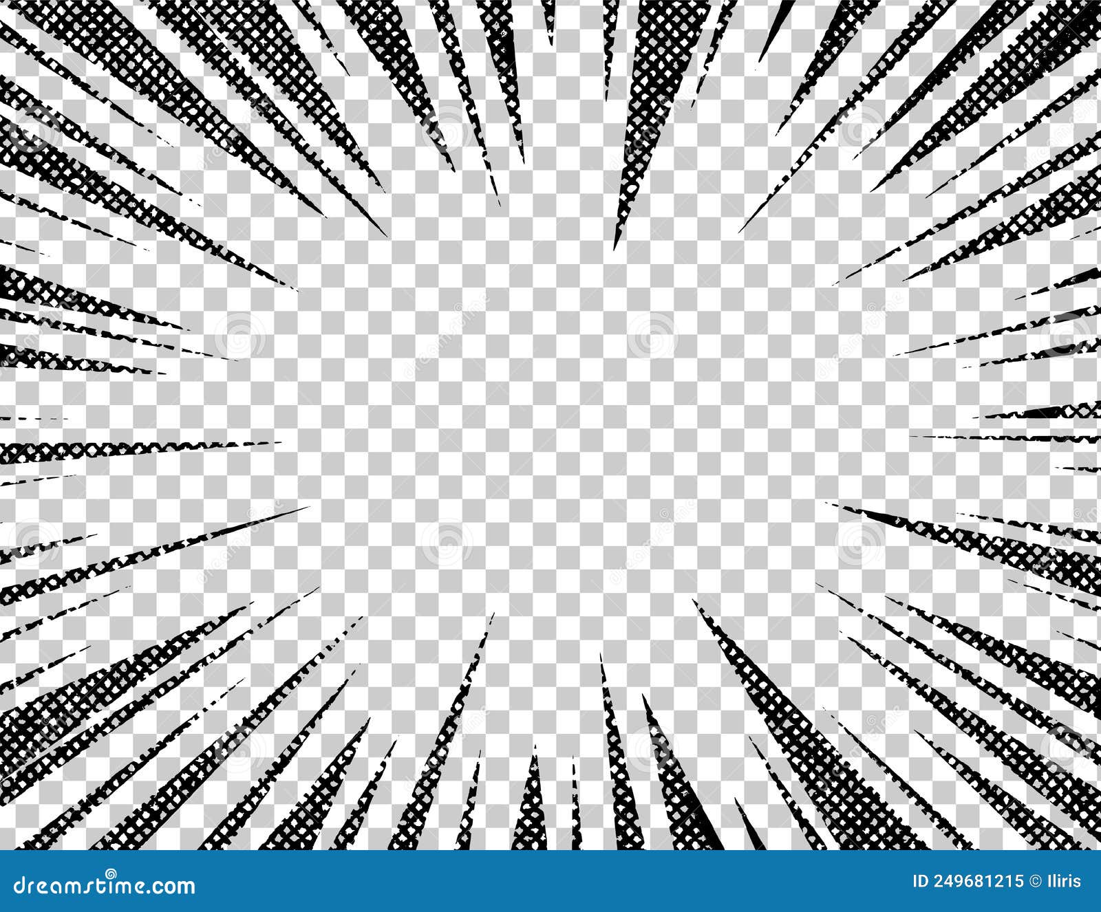 Comic Book Explosion Effect on Transparent Background. High Speed ...