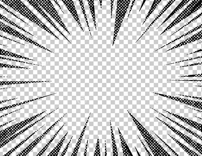 Comic Book Explosion Effect on Transparent Background. High Speed ...