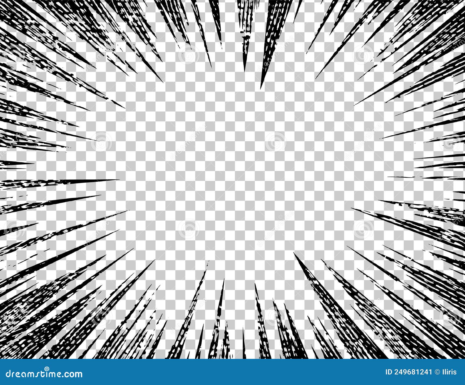 Comic Book Explosion Effect on Transparent Background. High Speed ...