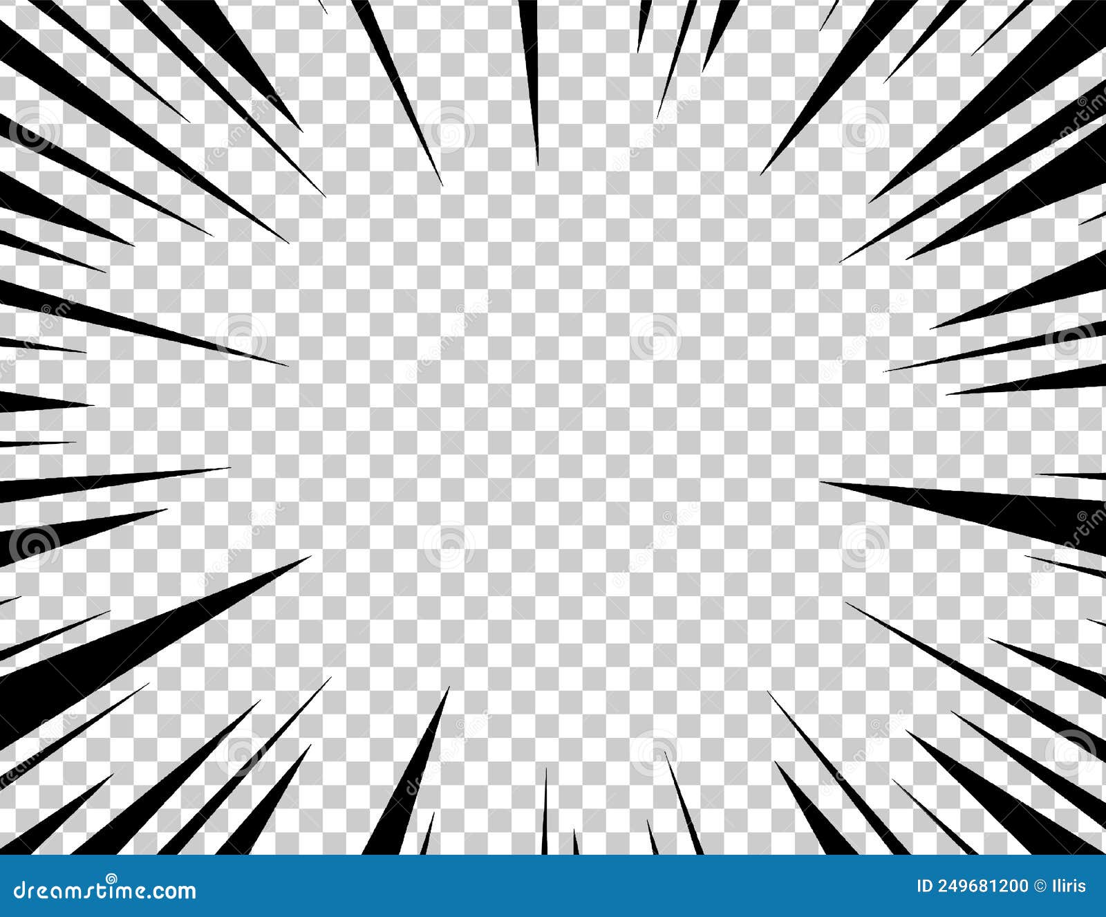 Comic Book Explosion Effect on Transparent Background. High Speed ...