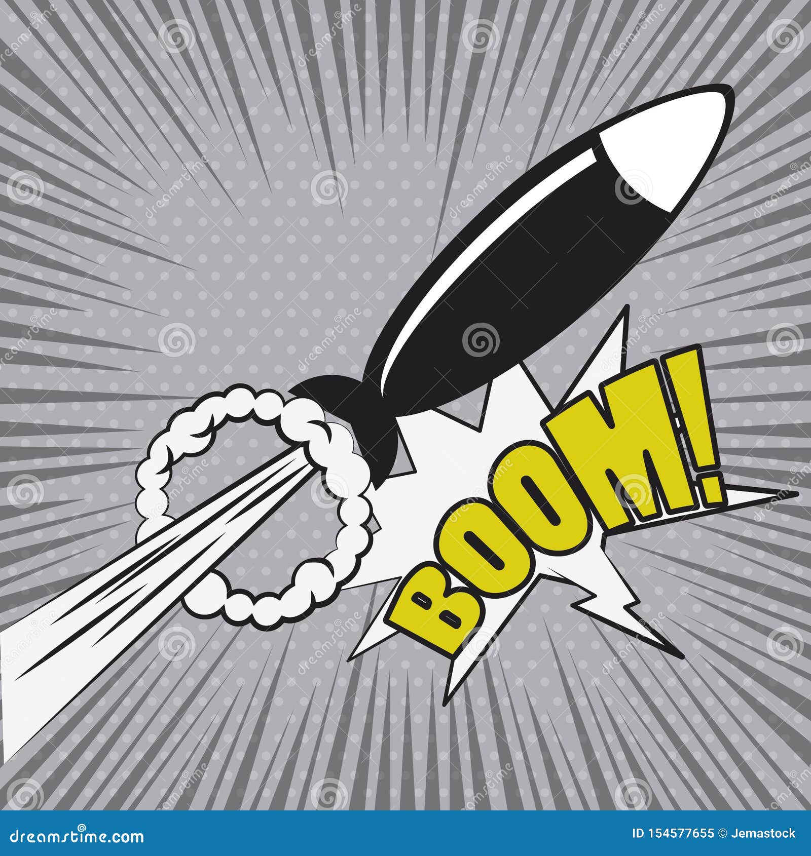 Comic Book Explosion Pop Art Cartoon Stock Vector - Illustration of ...