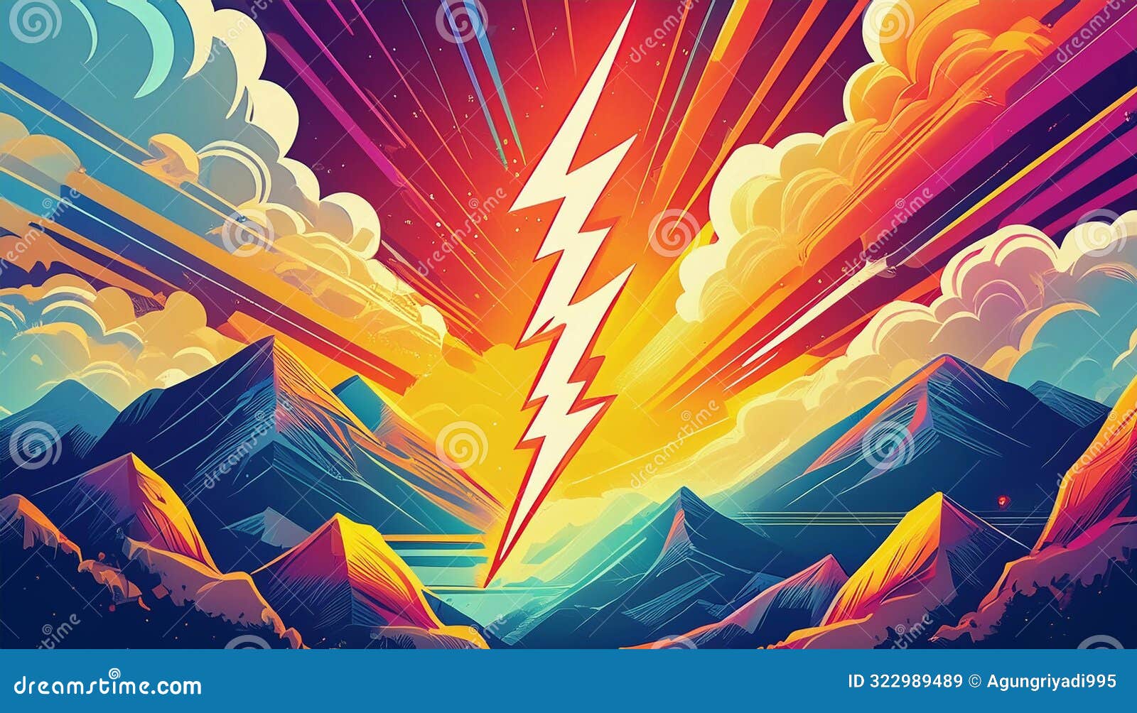 Comic Book Explosion Ray Red Yellow Purple Background Illustration Art ...