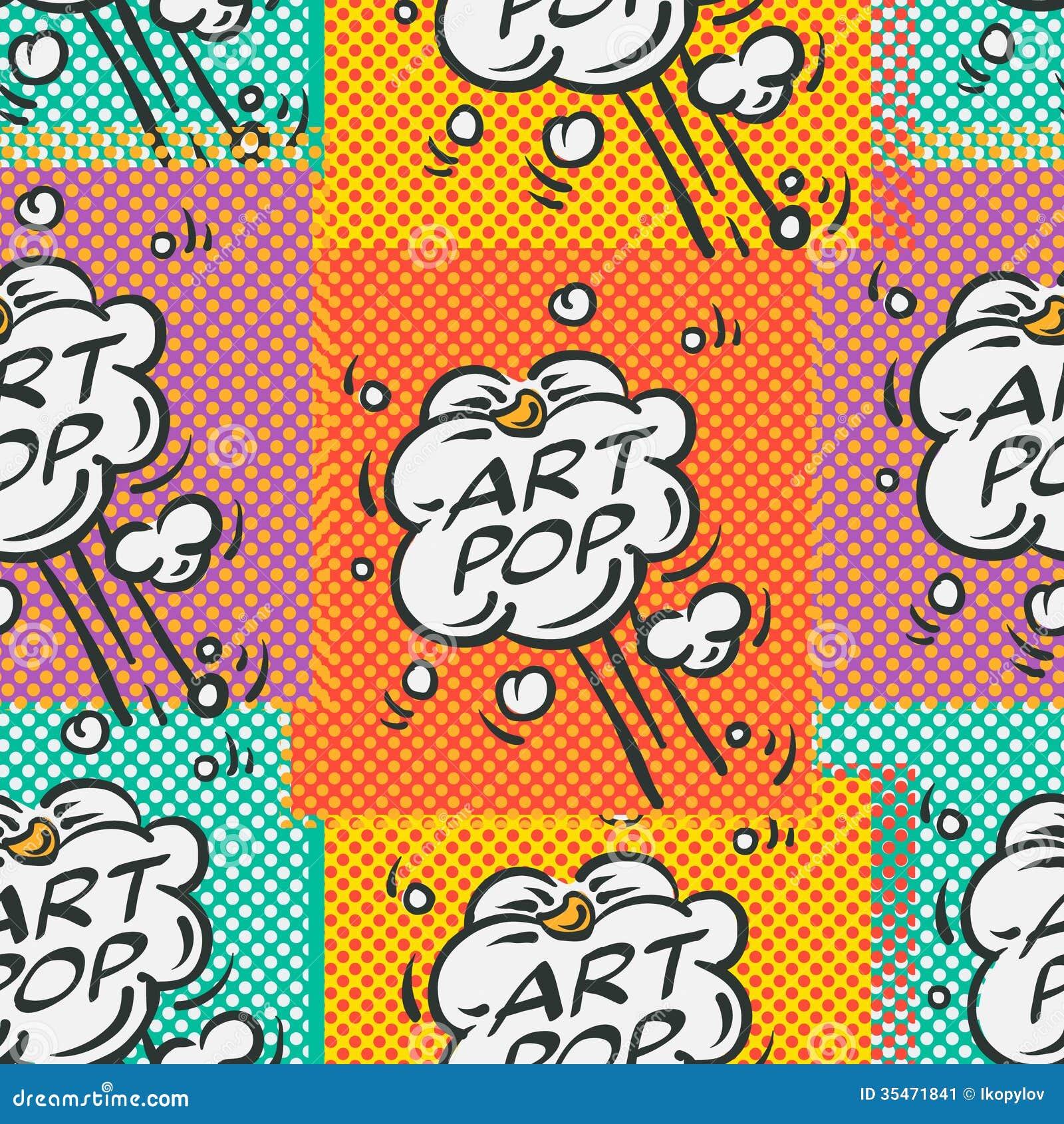 Comic Book Explosion Seamless Pattern Stock Vector - Illustration of ...