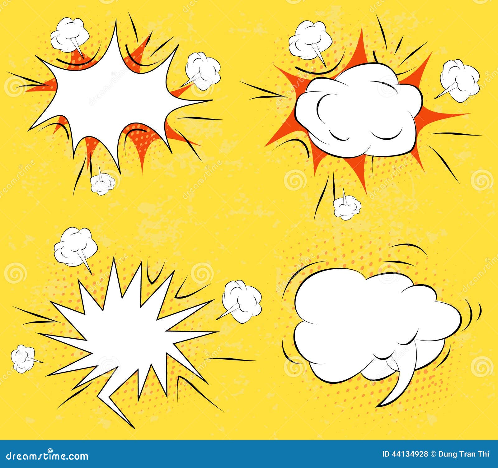 Comic book explosion set stock vector. Illustration of dynamite - 44134928