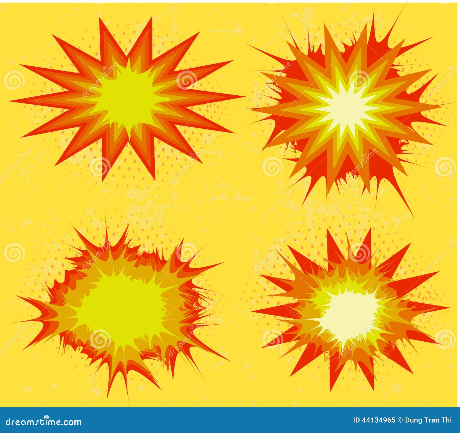Comic book explosion set stock vector. Illustration of blast - 44134965